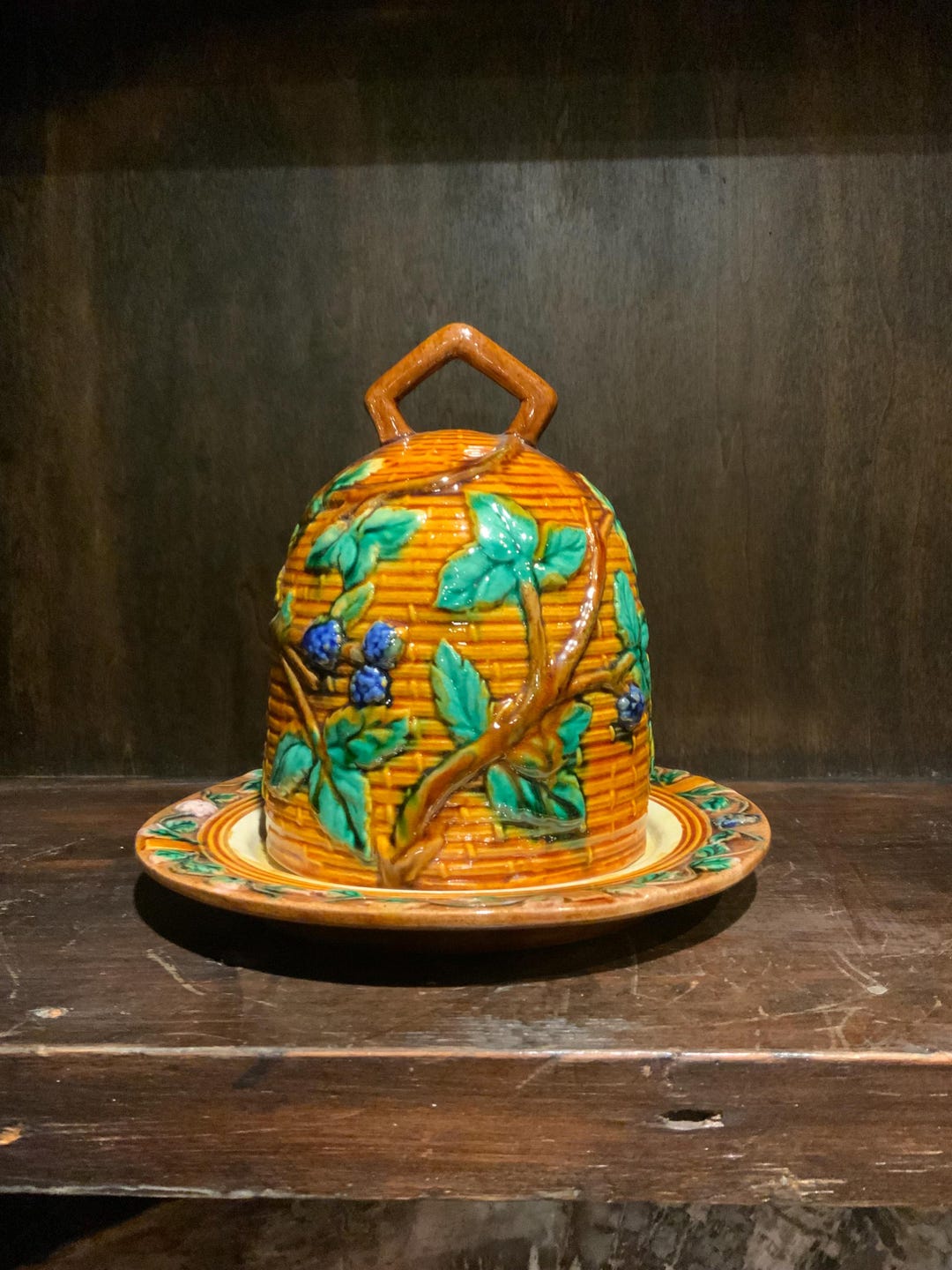 Majolica Beehive Shape Covered Butter / Cheese Dish - Etsy