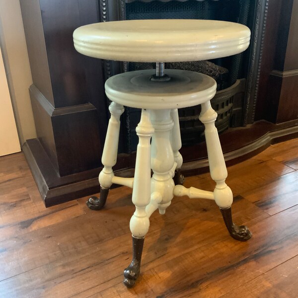 Antique Piano Stool - Etsy