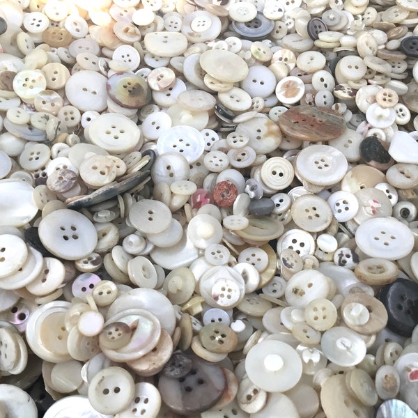 Antique Mother of Pearl Buttons - Etsy