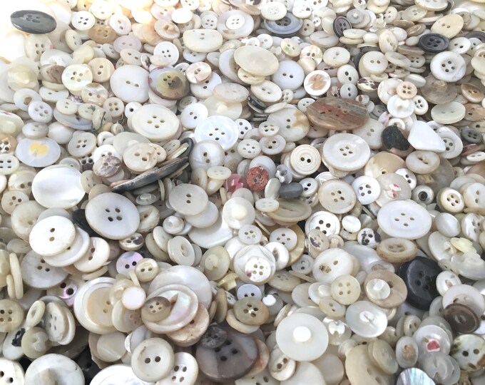 Antique Mother of Pearl Shell Buttons - Etsy