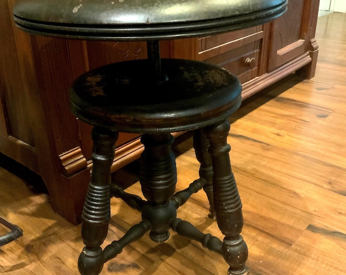 Antique Piano Stool Beautifully Aged - Etsy