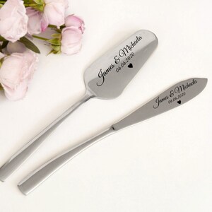 Personalized Cake Server Set and Wooden Gift Box Engraved Cake - Etsy