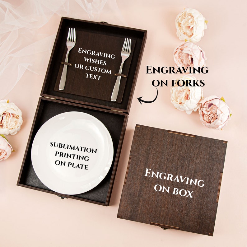 Wedding Gift, Bride & Groom Plate, Custom Wedding Forks, Mr and Mrs ...