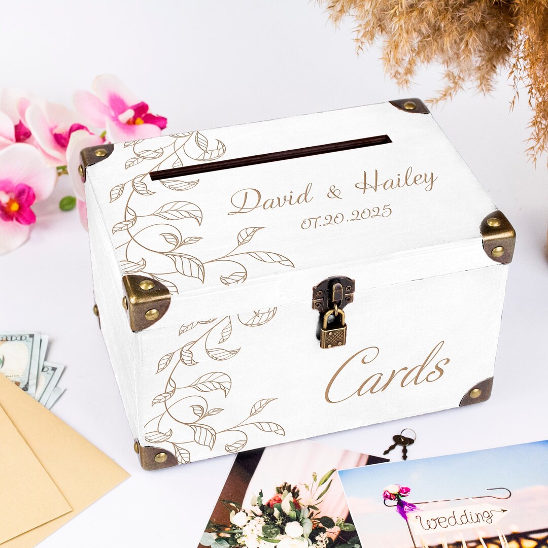 Honeymoon Fund Box Black Wedding Card Box Wedding Money Box Adventure ...