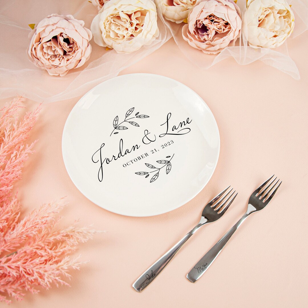 Wedding Gift Personalized Cake Plate, Custom Bridal Shower Gift Wedding ...
