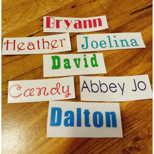 Name Vinyl Lettering - Etsy