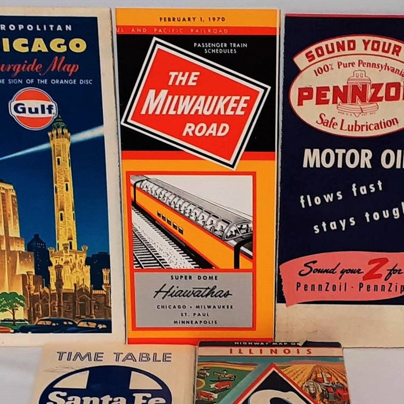 Vintage Road Maps - Etsy