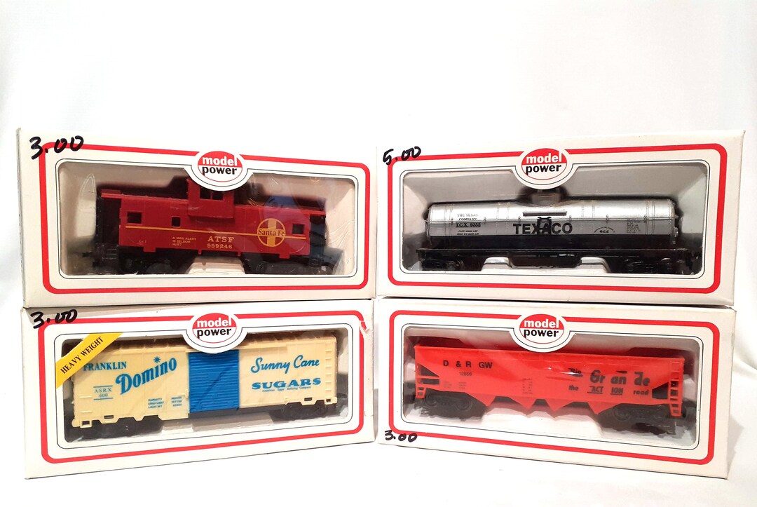 Vintage 1970s Model Power HO Train Car Set Rio Grande Hopper 6931 ...