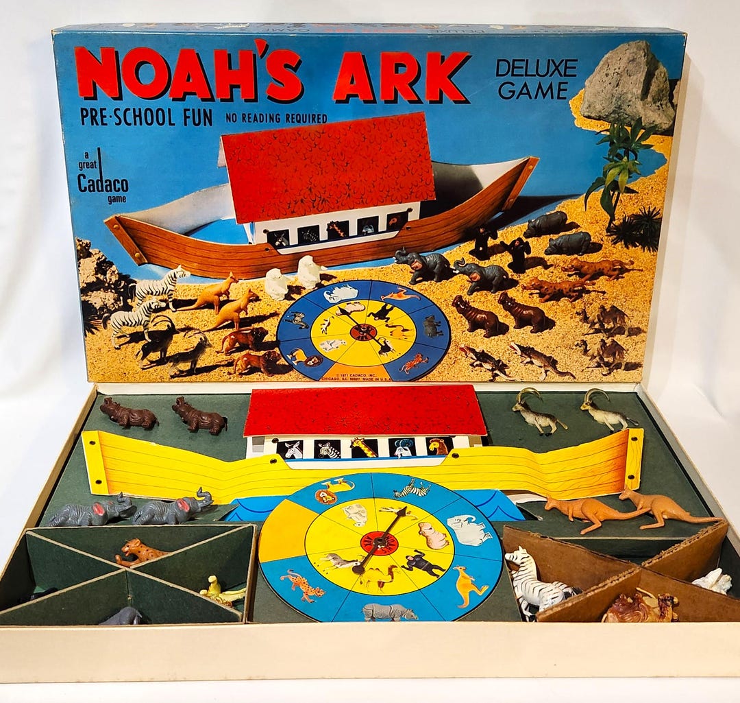 1976 Noah's Ark Deluxe Game Cadaco No. 308 Board Game COMPLETE - Etsy