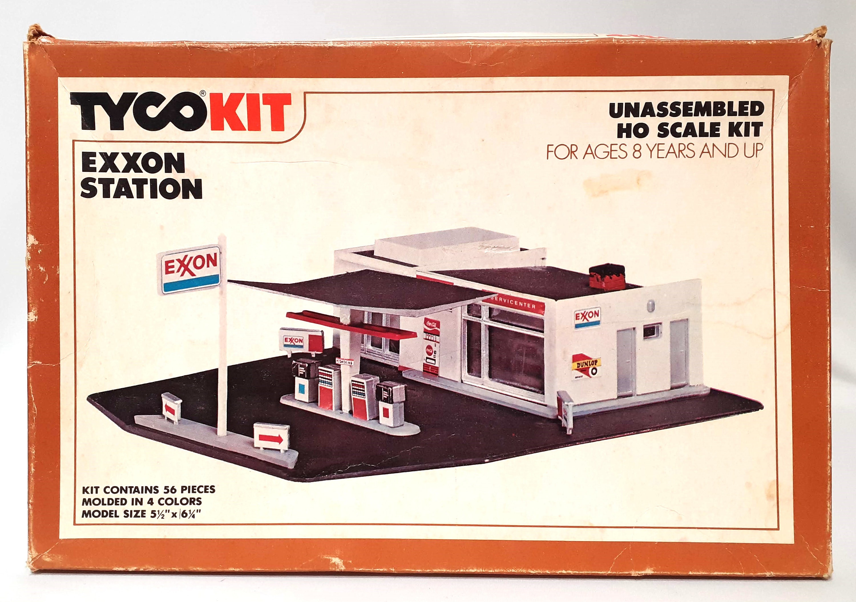 Vintage 1980 HO Scale TYCO Exxon Station Kit No 7762 HO Model Model ...