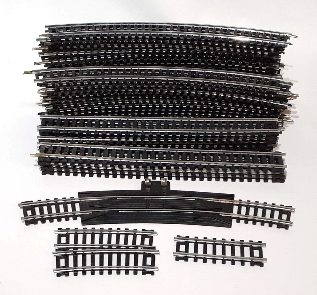 Vintage Silver Steel HO Scale Model Railroad Track Train Track Large ...