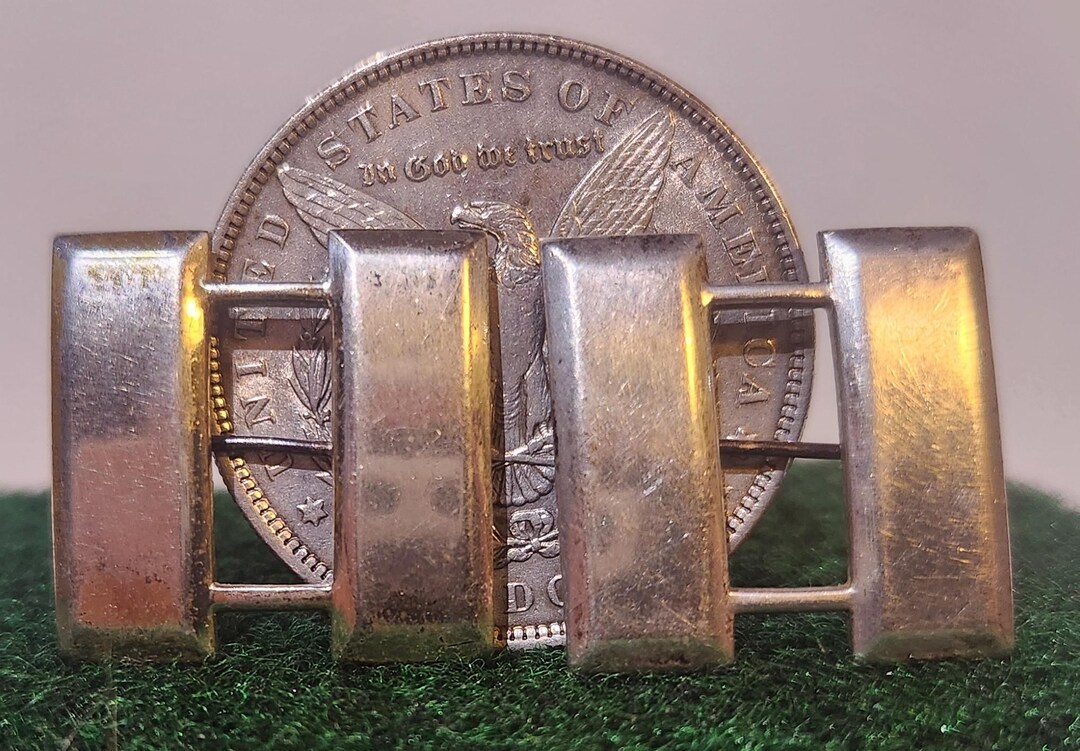 Vintage WWII Era U.S. Army Captain Rank Bars Shoulder Insignia Sterling ...