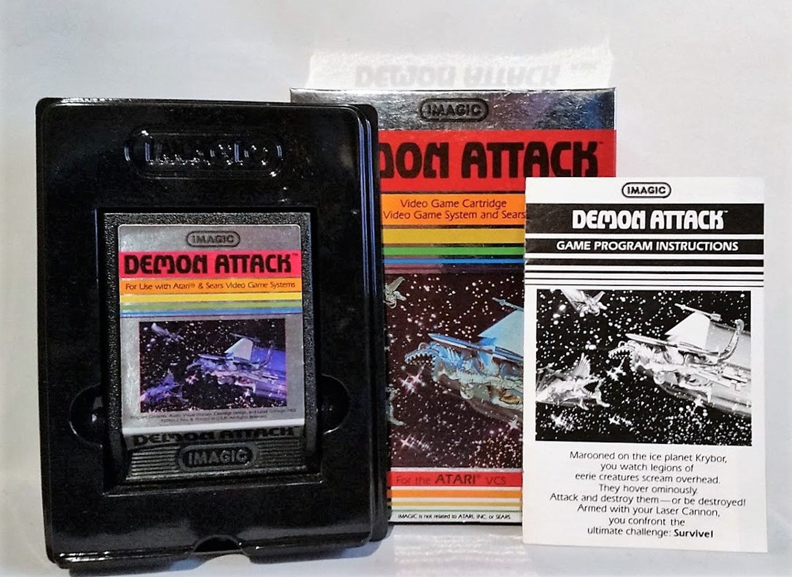 Vintage 1982 Atari 2600 Demon Attack Complete in Box - Etsy
