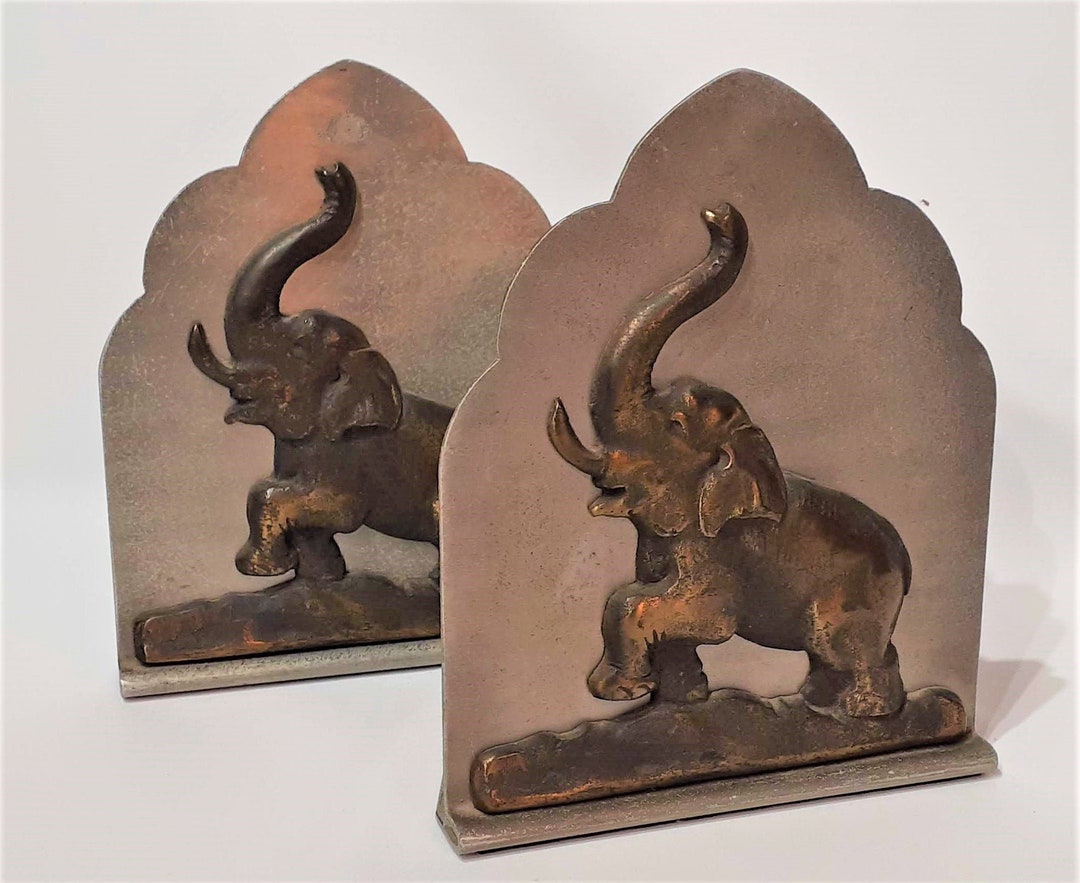 Vintage 1930s Latón y aluminio Loto indio y feliz elefante - Etsy España