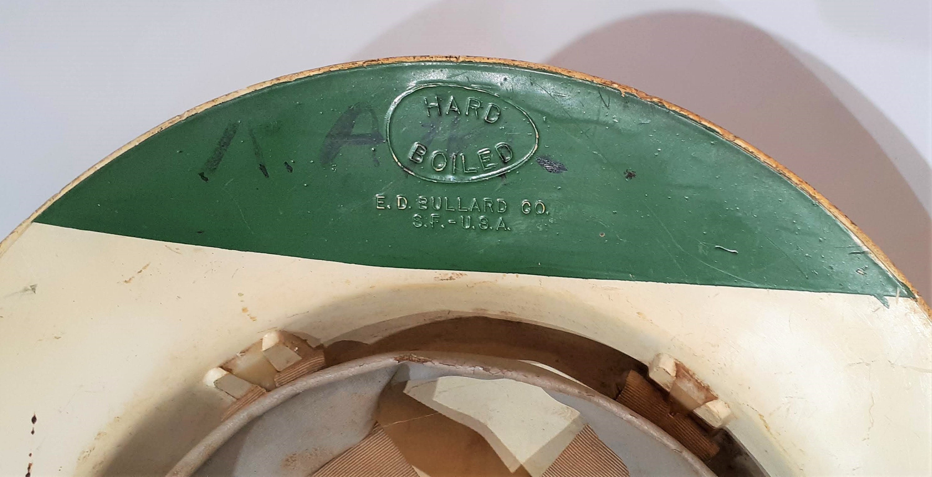 Vintage 1950s Edison Electric Full Brim Hard Hat Safety Helmet Edison ...