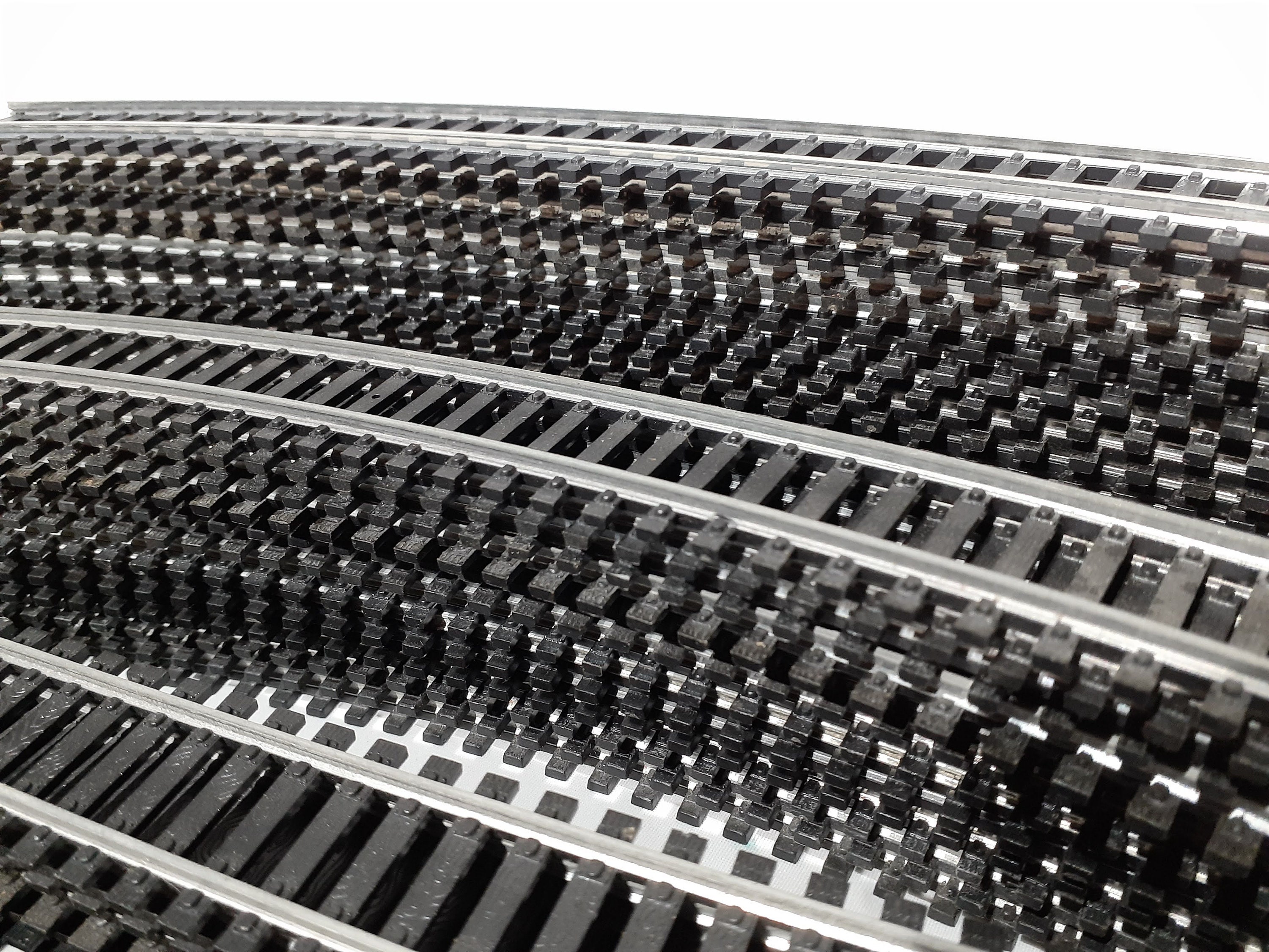 Vintage Silver Steel HO Scale Model Railroad Track Train Track Large ...