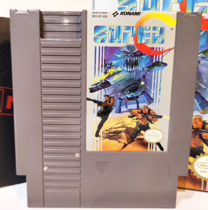 1990 Nintendo NES Super C Contra Authentic Game Cartridge by Konami in ...