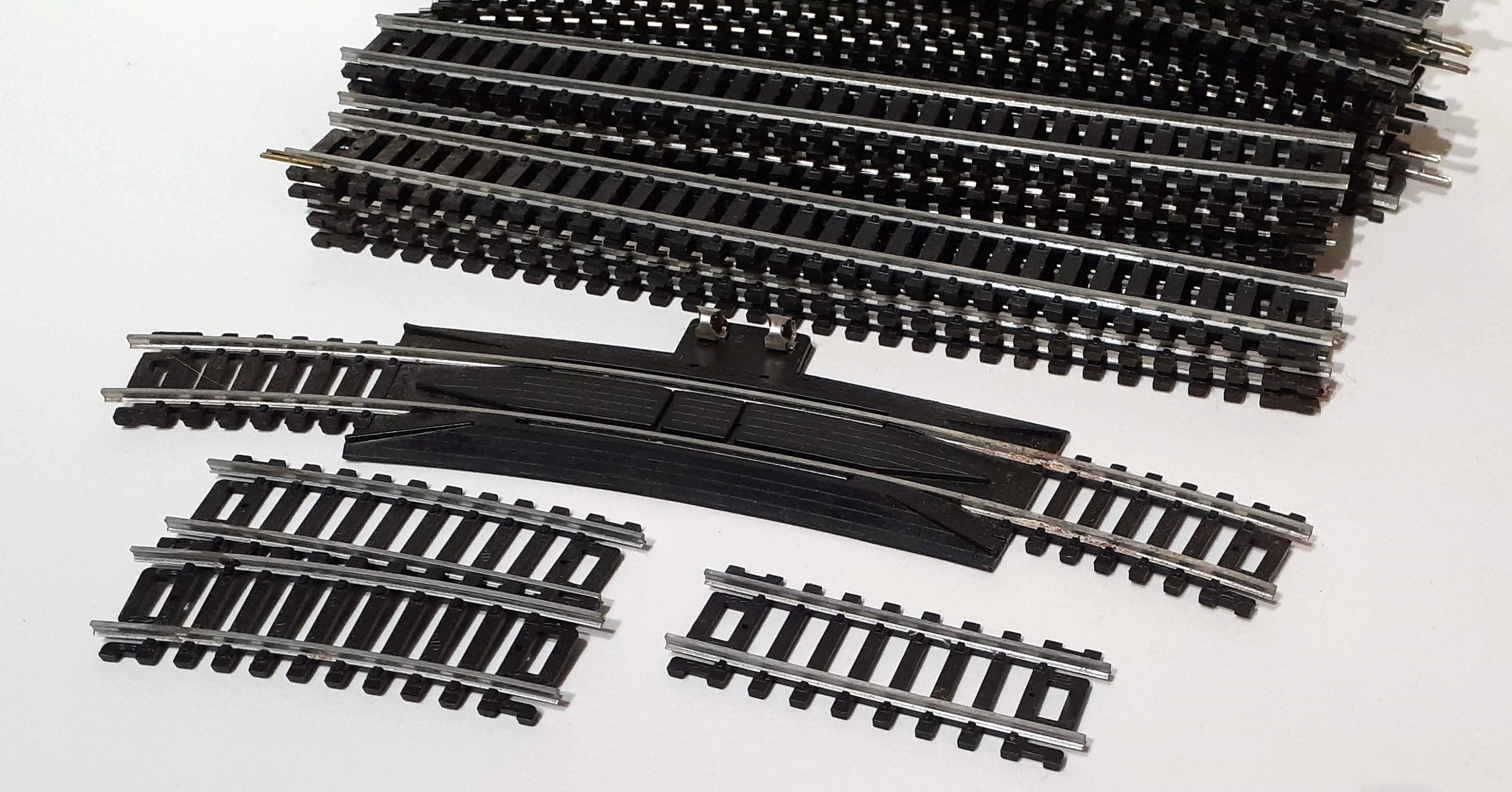 Vintage Silver Steel HO Scale Model Railroad Track Train Track Large ...