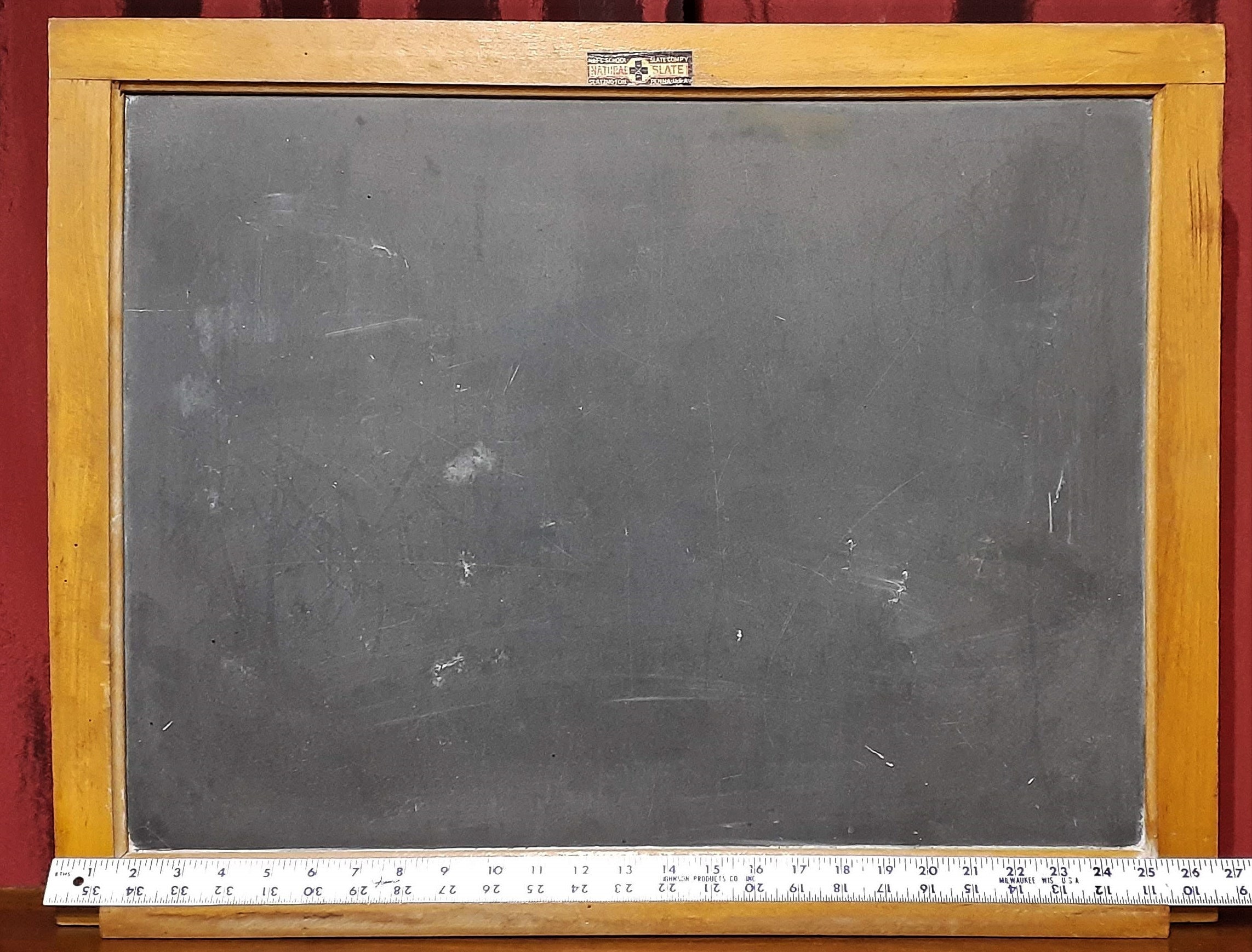 Large Antique Slate Chalkboard 1940s National School Slate Company ...