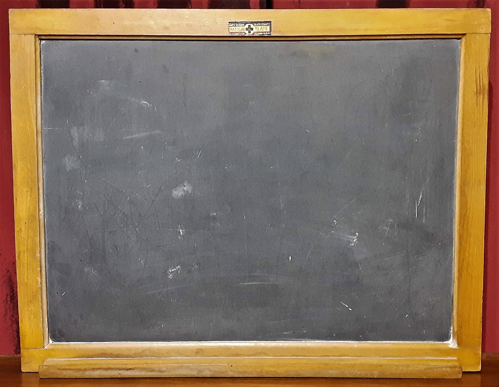 Large Antique Slate Chalkboard 1940s National School Slate Company ...