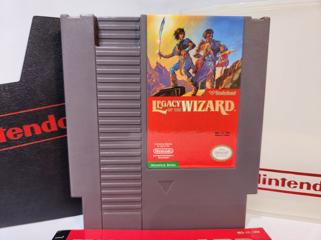 1989 Nintendo NES Legacy of the Wizard Authentic Game Cartridge With ...