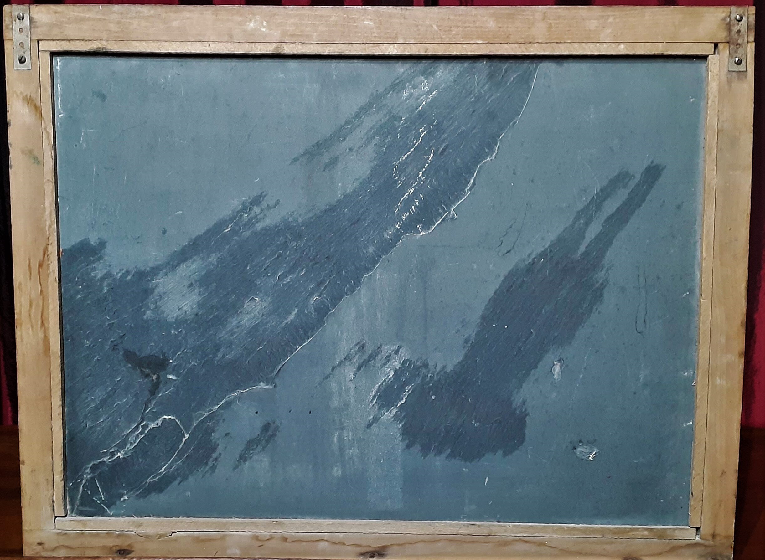 Large Antique Slate Chalkboard 1940s National School Slate Company ...