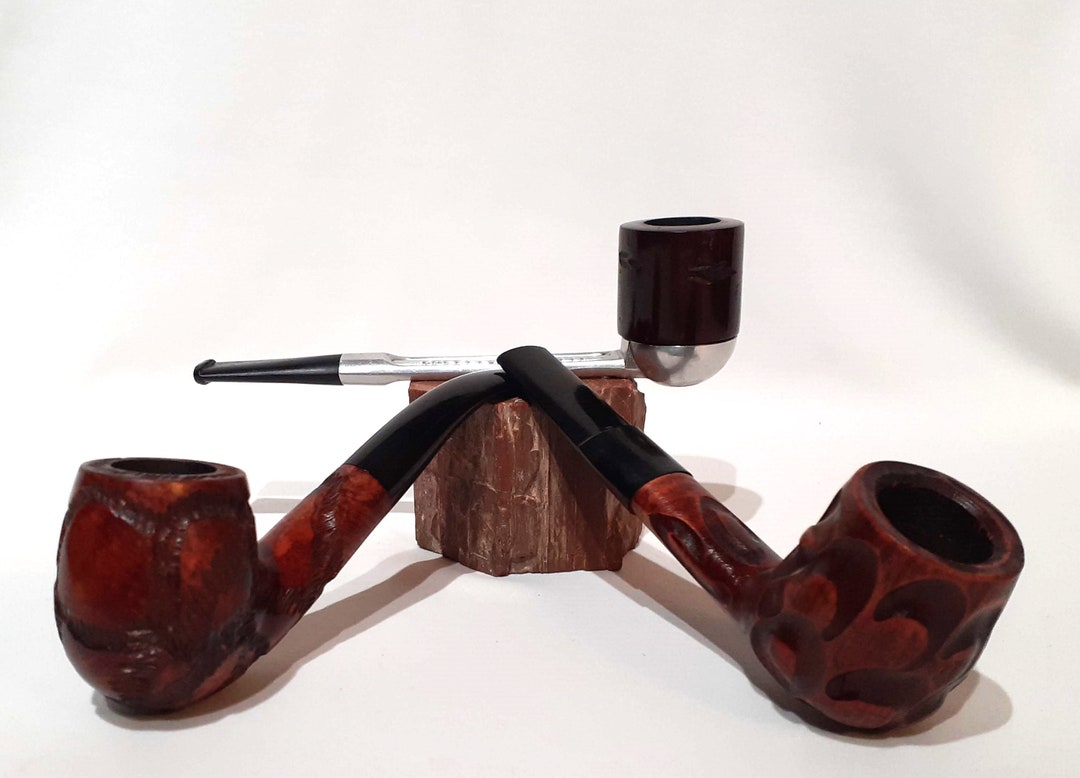 Vintage 1950s Briar Wood Pipe Collection With Falcon FD14 Briar Pipe ...