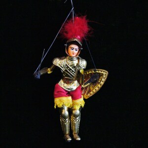 Vintage Wood and Metal Italian Knight and Shining Armor Marionette ...