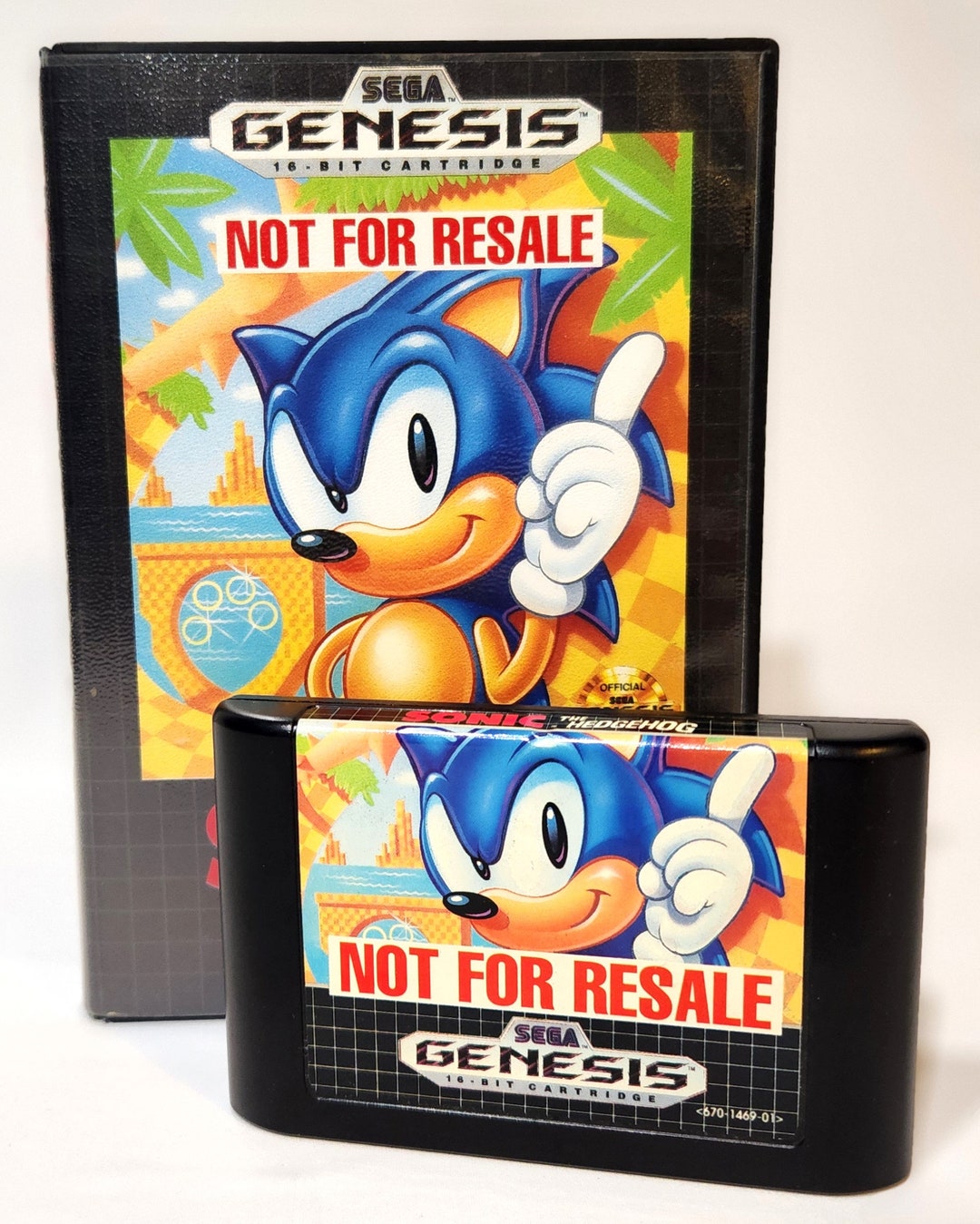1991 SEGA Genesis Sonic the Hedgehog Not for Resale Authentic Game ...