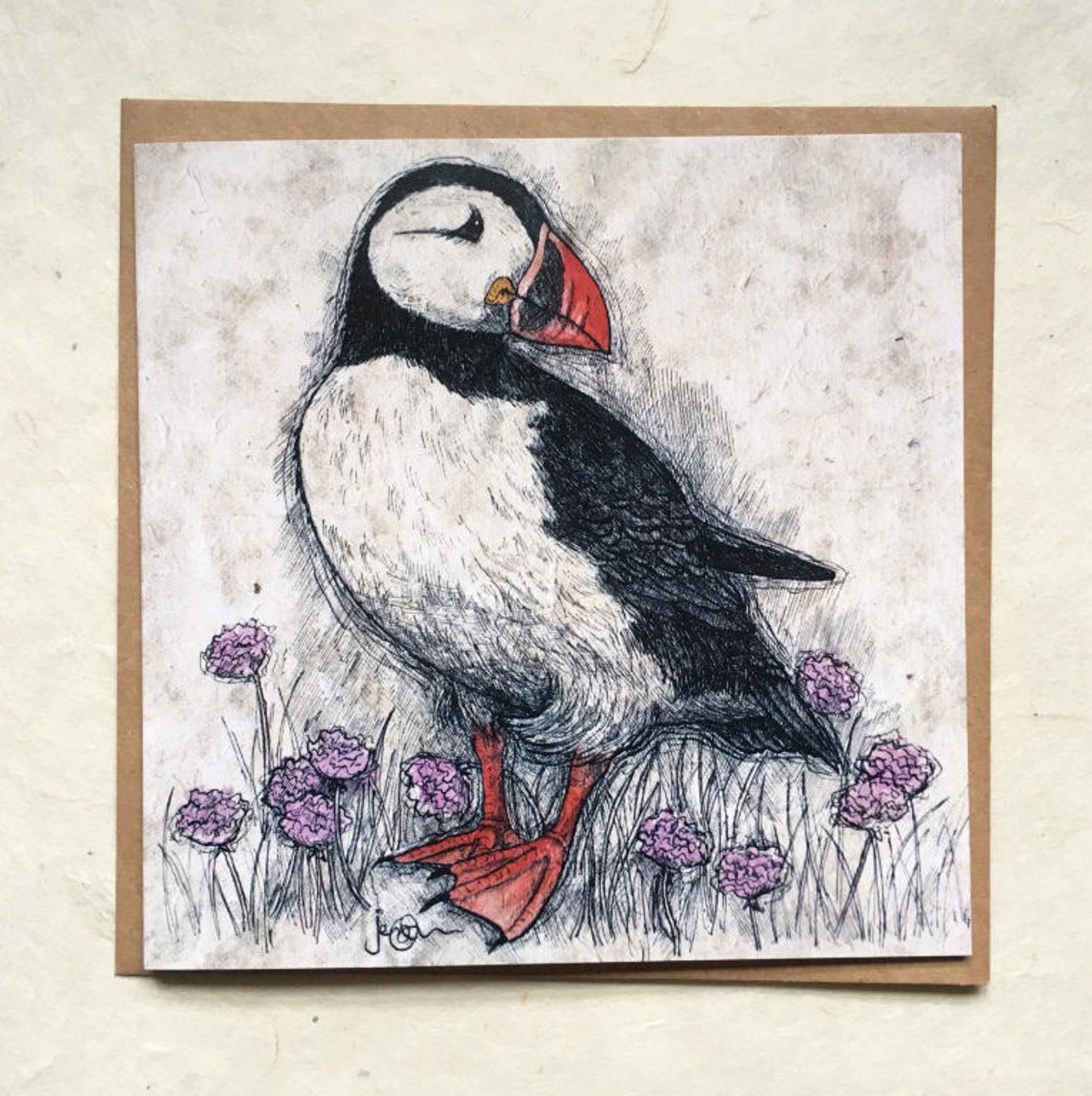 Puffin Greetings Card - Etsy
