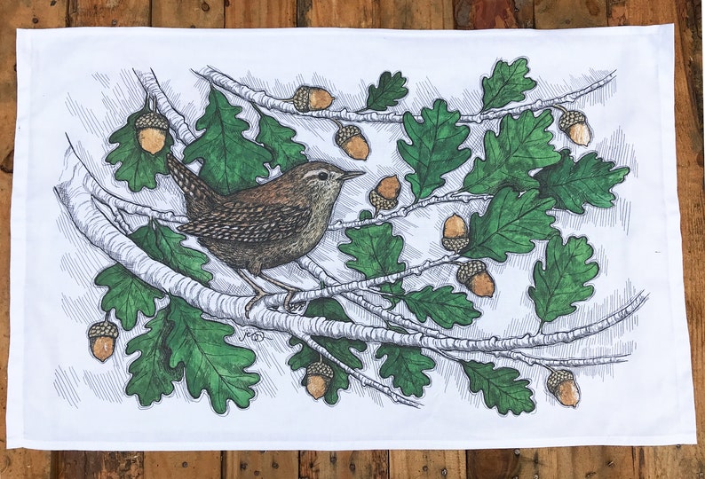 Wren and Oak Tea Towel - Etsy