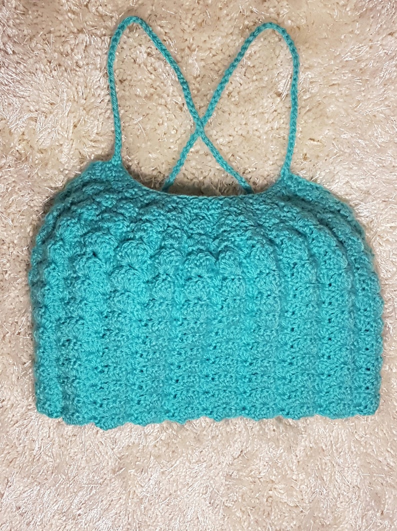 Easy Crochet Pattern Crop Halter Top Seashell - Etsy Australia