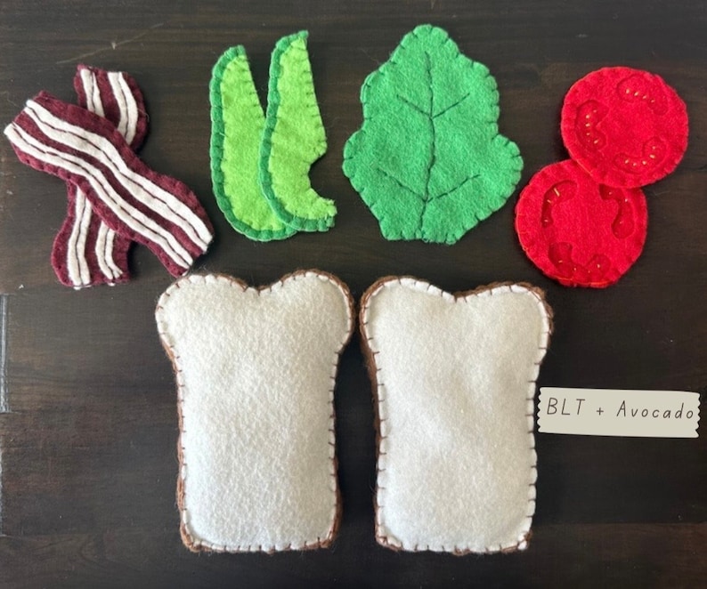 Felt Play Sandwich | Pretend Kids Kitchen | Felt Food | Food Set ...