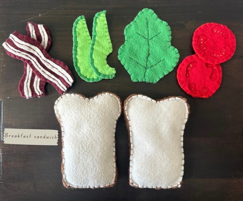 Felt Play Sandwich | Pretend Kids Kitchen | Felt Food | Food Set ...