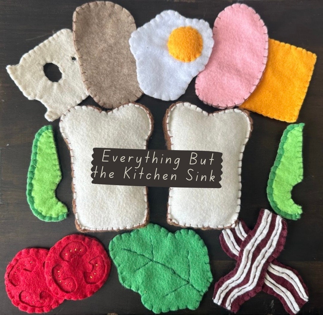 Felt Play Sandwich | Pretend Kids Kitchen | Felt Food | Food Set ...