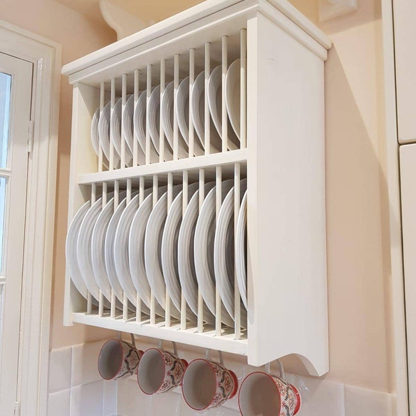 Wooden Plate Rack - Etsy