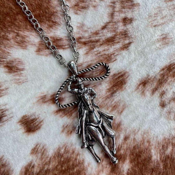 Cowboy Pendant - Etsy