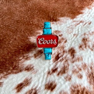 Western Coors Stone Ring - Etsy