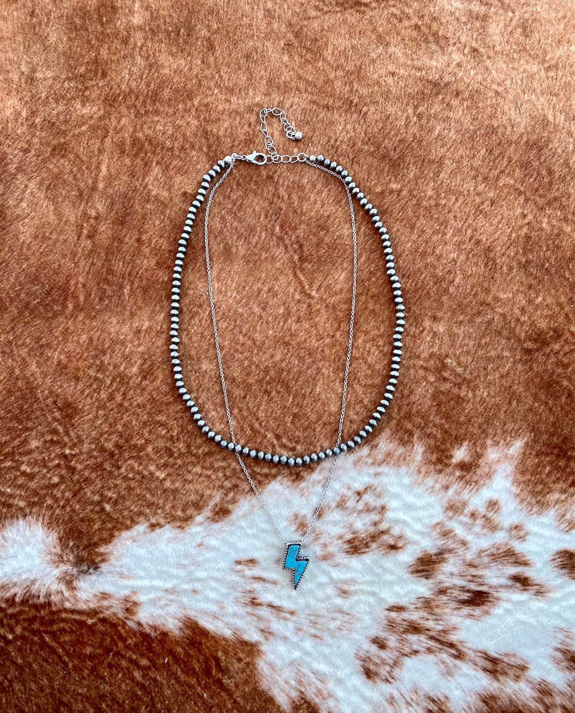 Lightning Bolt Pendant Layered Choker Necklace - Etsy