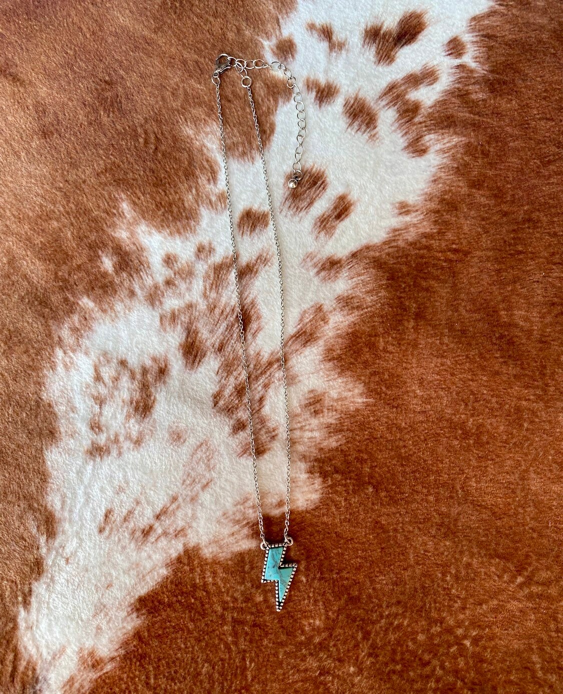 Stone Lightning Bolt Necklace - Etsy