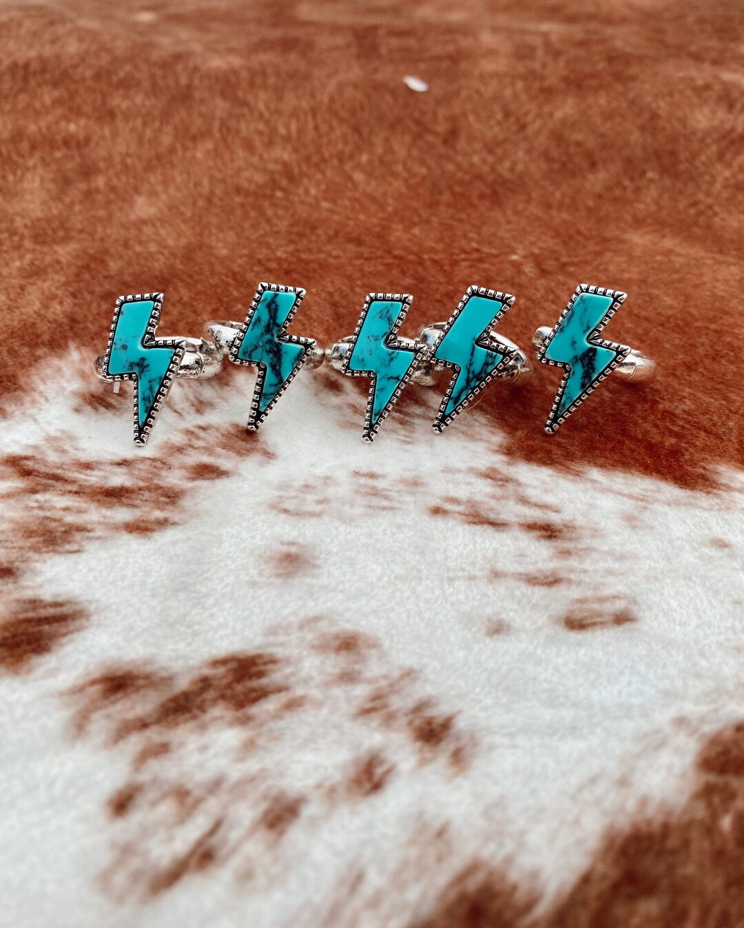 Thunderbolt Stone Ring - Etsy