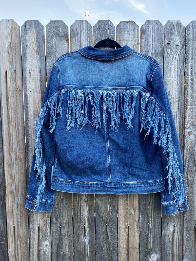 Judy Blue Fringe Denim Jacket - Etsy