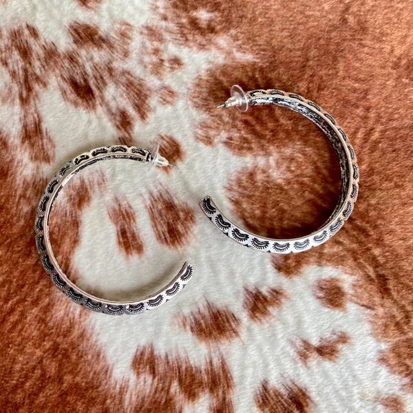 Aztec Hoop Earrings - Etsy