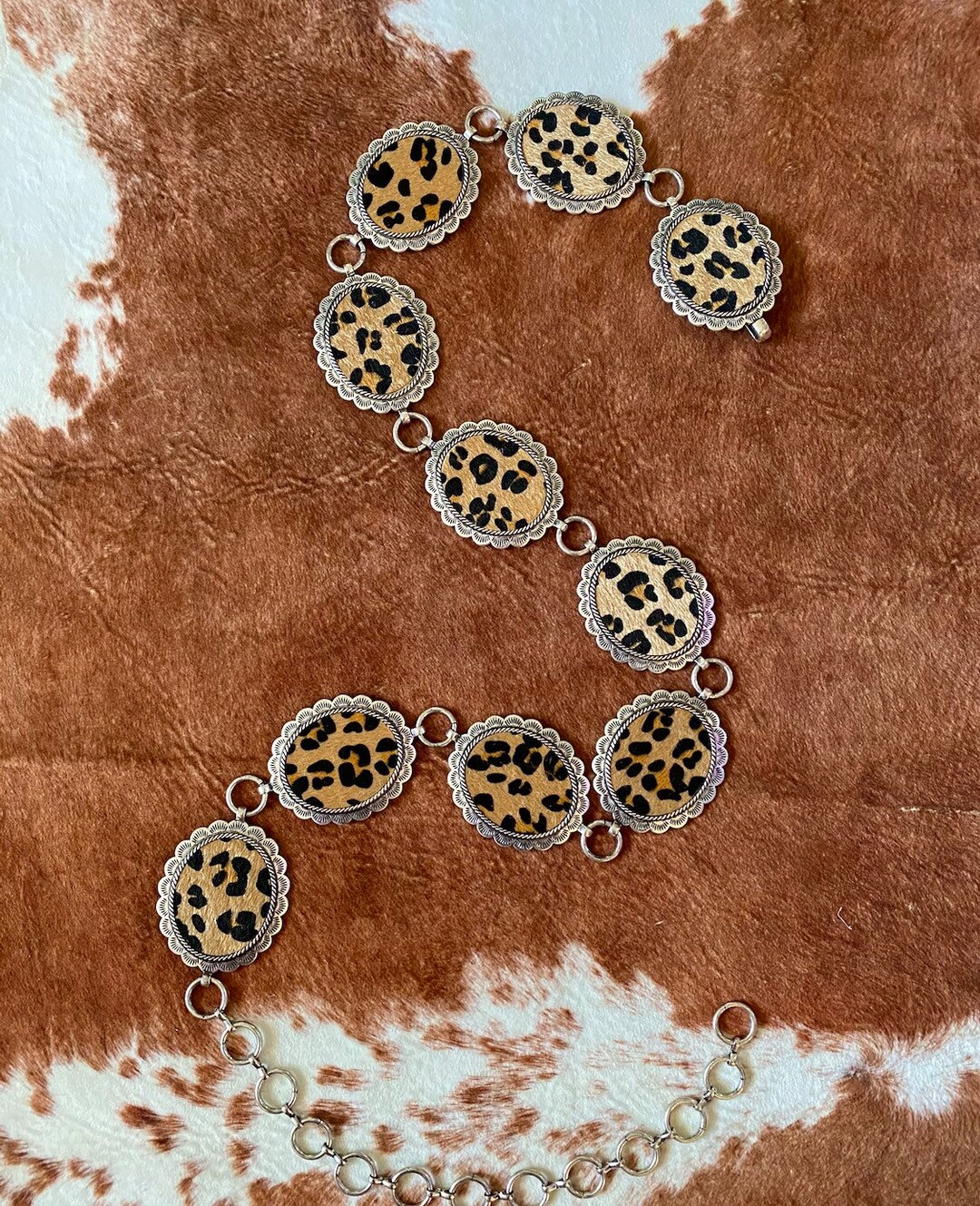 Western Wildcat Silvertone Loop Belt - Etsy