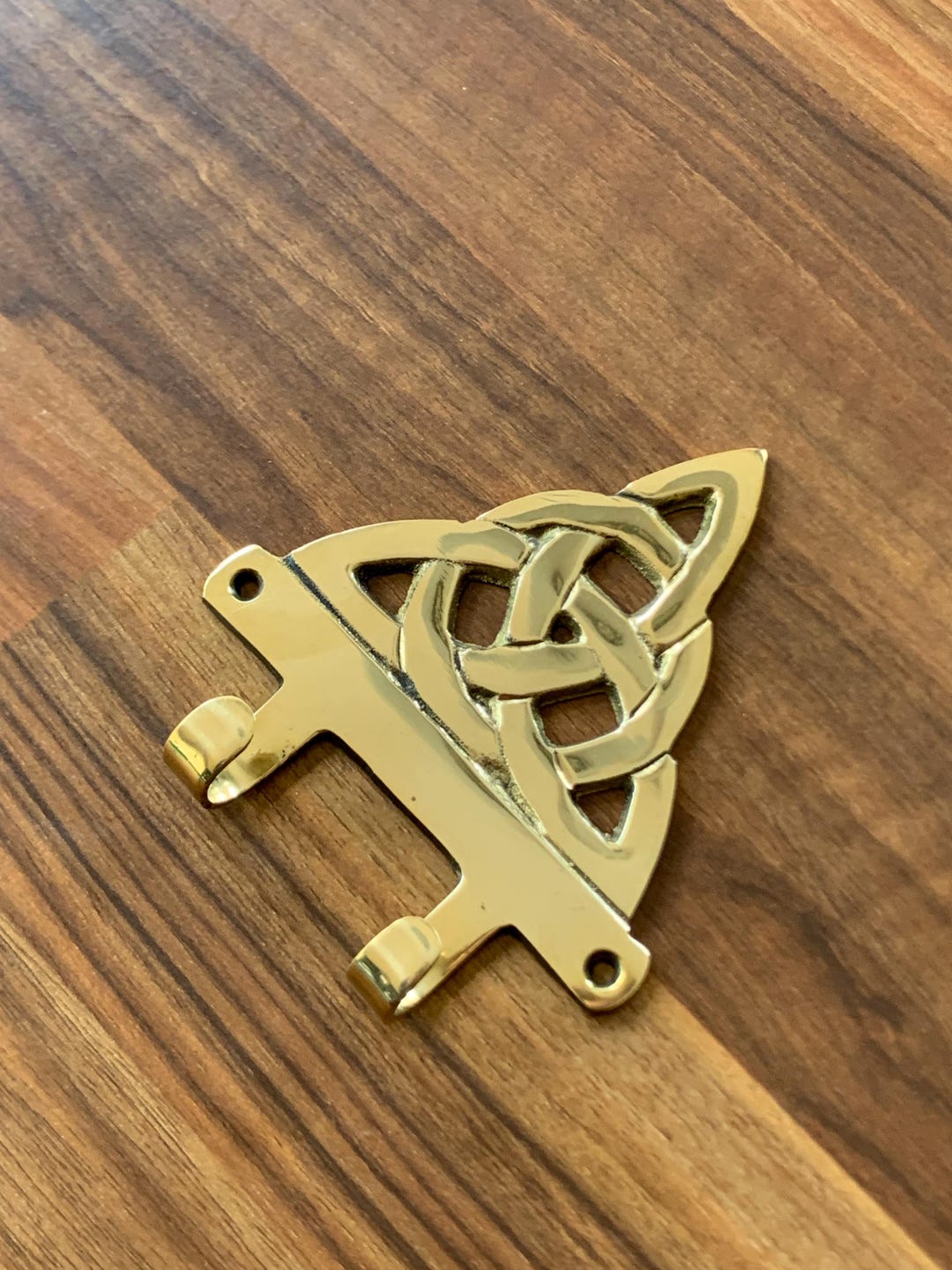 Irish Brass Trinity Knot Key Rack | Celtic Wall Hook for Keys or ...