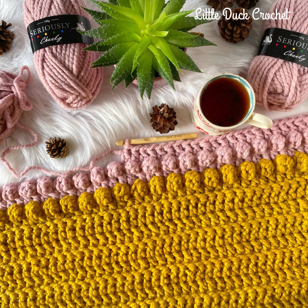 Snow Days Blanket PDF Crochet Pattern, Super Chunky Blanket Pattern ...