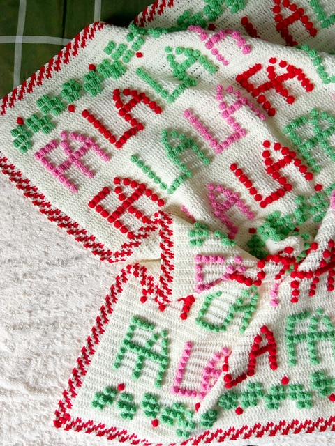 Fa La La Blanket Pattern, Christmas Blanket PDF Crochet Pattern ...