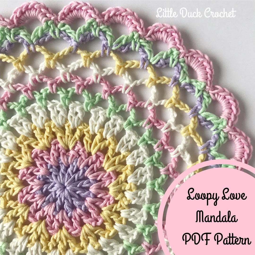 Crochet Mandala Pattern, Crochet Doily Pattern, PDF - Etsy