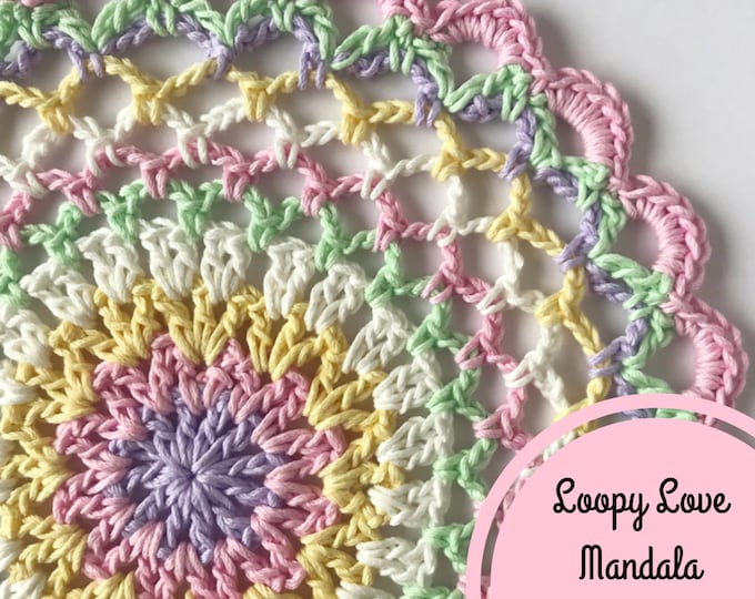 Stone Mandala Crochet Pattern, Sacred Geometry Mandala, Crochet ...