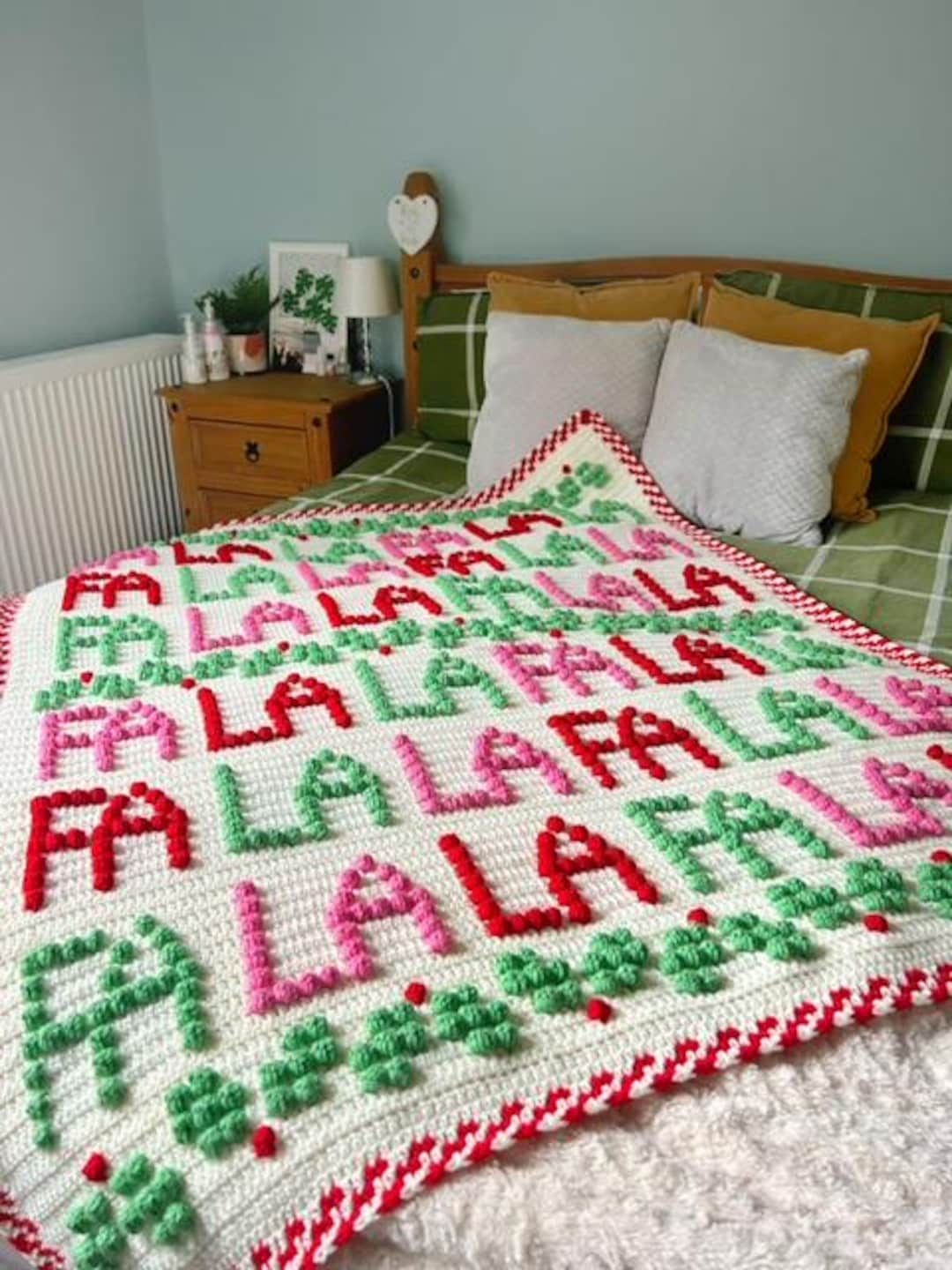 Fa La La Blanket Pattern, Christmas Blanket PDF Crochet Pattern ...